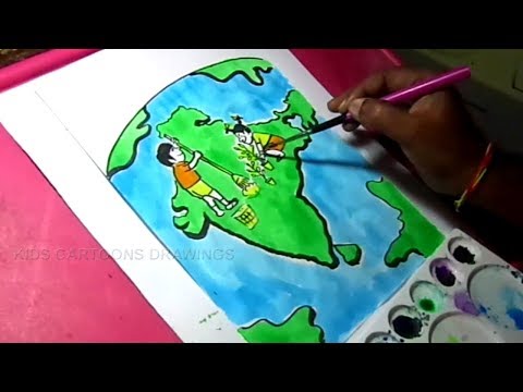 How to Draw Clean India, Green India Poster Color Drawing for Kids ...