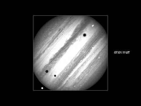 Time-lapse of Jupiter’s three moon transit, time stamped