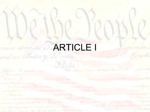 Article I