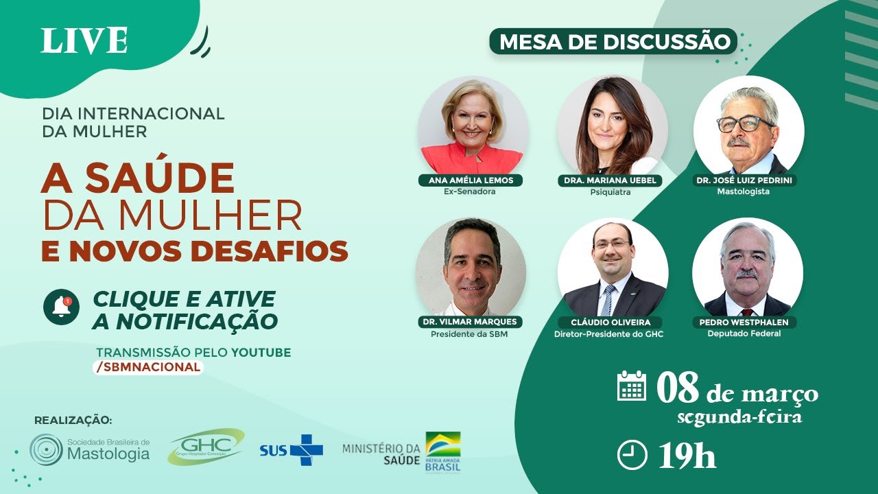#Live // A saúde da mulher e novos desafios - Especial Dia Internacional da Mulher da SBM Nacional