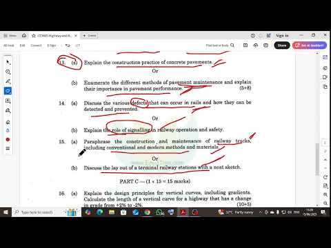 CE3405 Highway and Railway Engineering April/May 2023 question paper