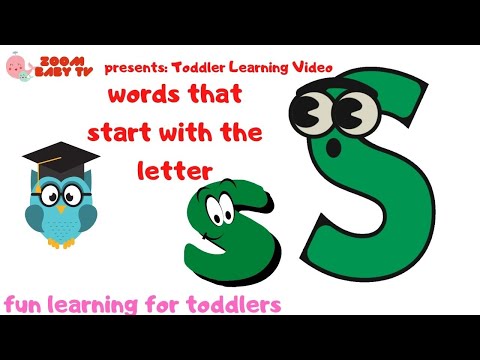 Zoom Learning Video for Toddlers 🔠 Learn new words starting with the letter S 🔡 Fun Learning