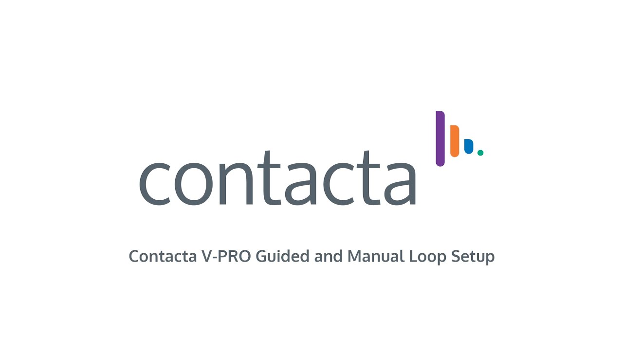 Contacta V-PRO Driver Guided and Manual Loop Setup