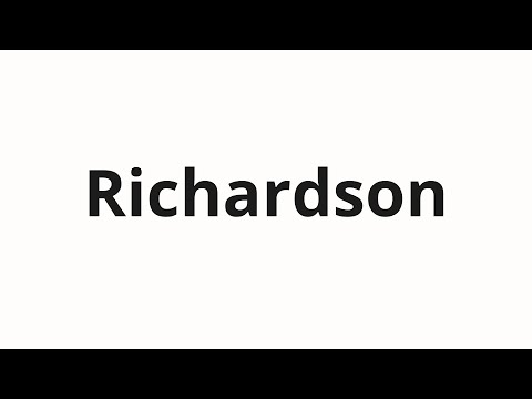 How to pronounce Richardson | Ричардсон (Richardson in Russian)
