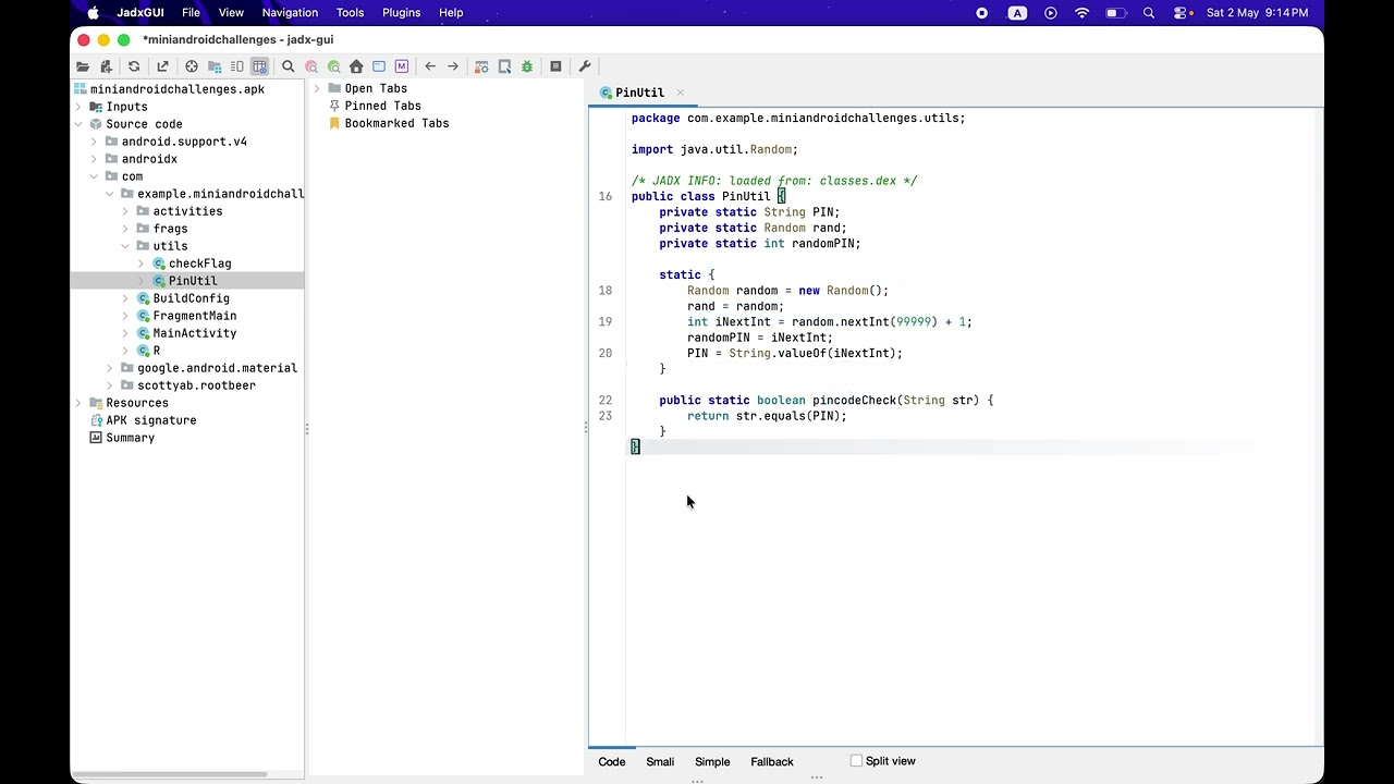 Mini Android Challenges - Challenge 2 Random PIN | Frida Dynamic Analysis