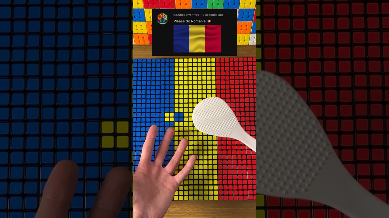 Making Romania 🇷🇴 in 100 Rubik’s Cubes!