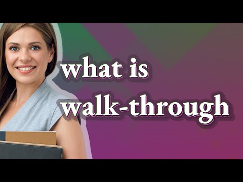 Walk-through | meaning of Walk-through