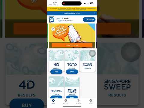 Singapore Pool Apps - Online Betting - How to Top Up using bank link and place bet (4d & Toto)