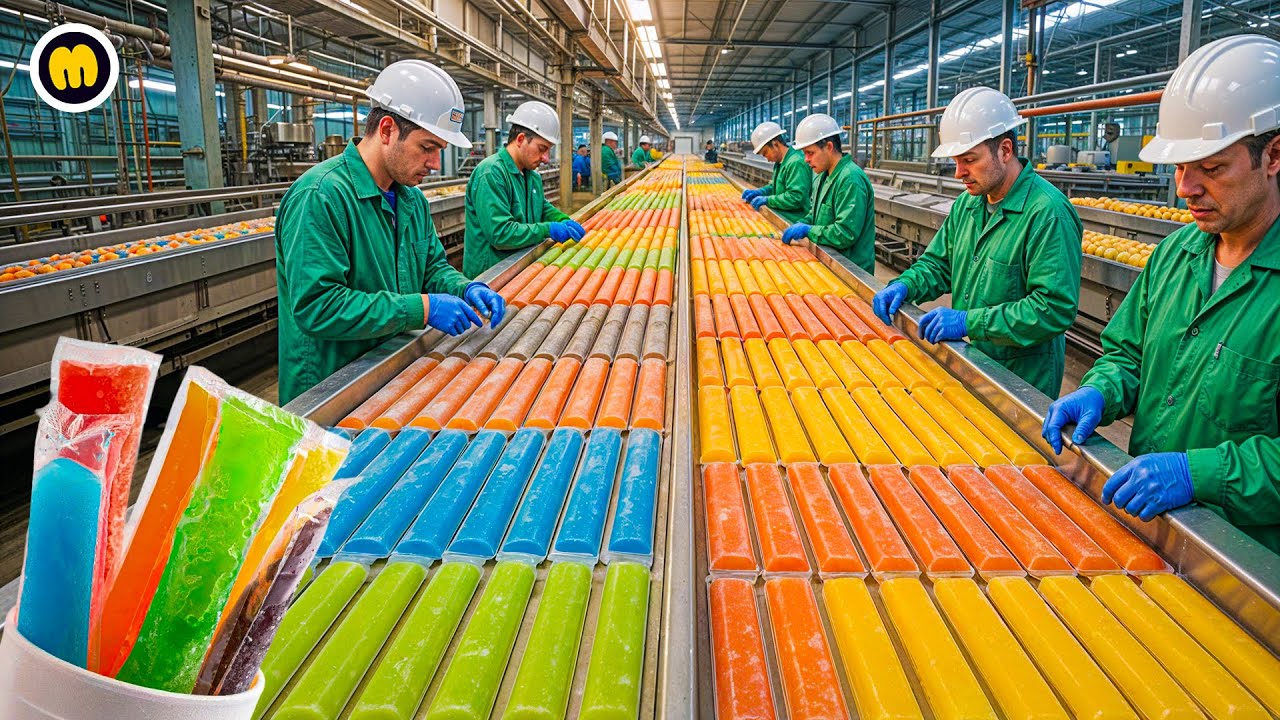 How Freeze Pops Are Made In Factory (Unfrozen to Icy Treat!) | Freeze Pops Factory Process
