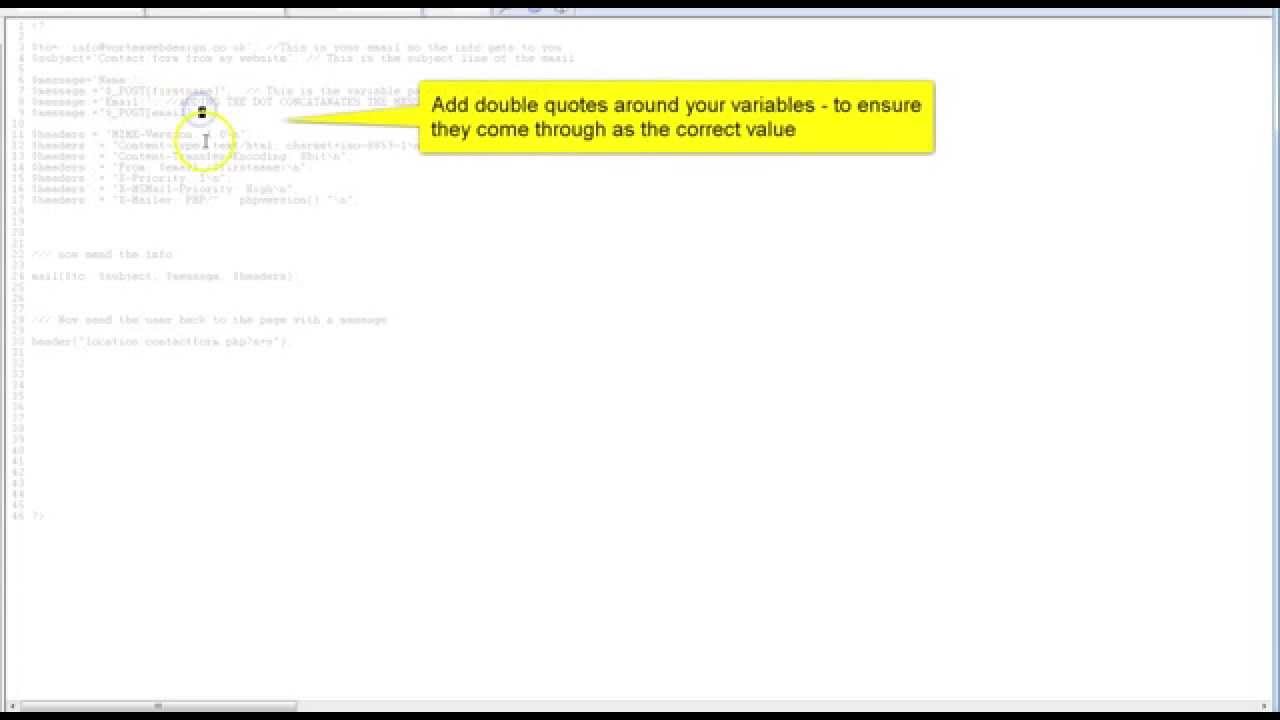 How to create a HTML and PHP contact form - Tutorial