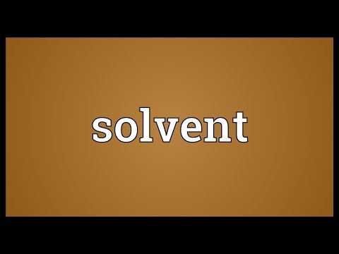 Solvent Meaning