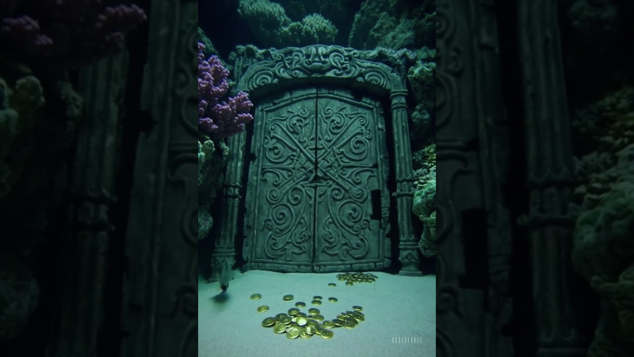 Pirate Treasure Vault Discovered Behind Coral | #shorts #ai #underwater