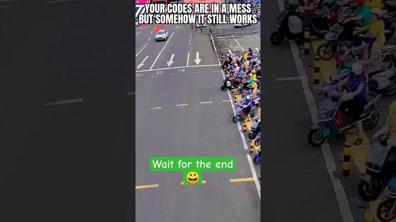 Your codes are in a mess somehow it still works #foryou #memes #codingmemes #computerlanguages