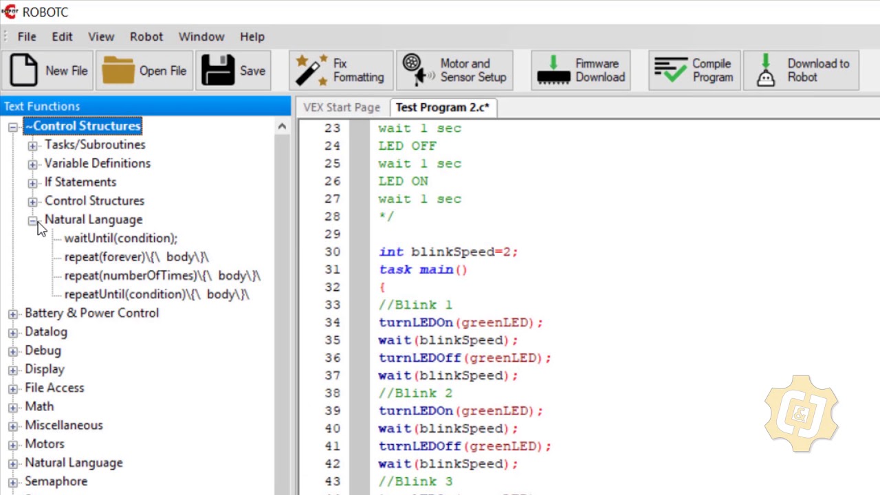 6 Using Variables in RobotC