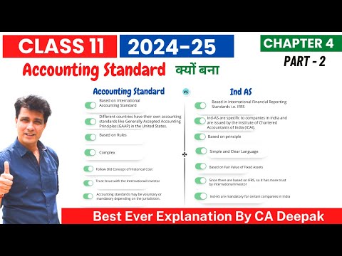 Accounting Standards | Accounting Process | Class 11 Accounts | Chapter 4 | Part 2