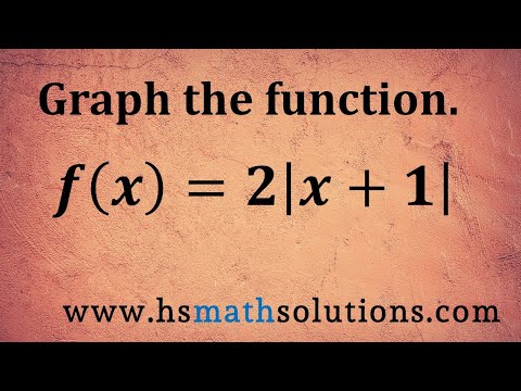 Graphing an Absolute Value Function (Example)