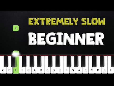 Rush E | EXTREMELY SLOW BEGINNER Piano Tutorial