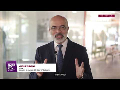 AUB Giving Day 2023 – A Thank You message from the Suliman S. Olayan School of Business