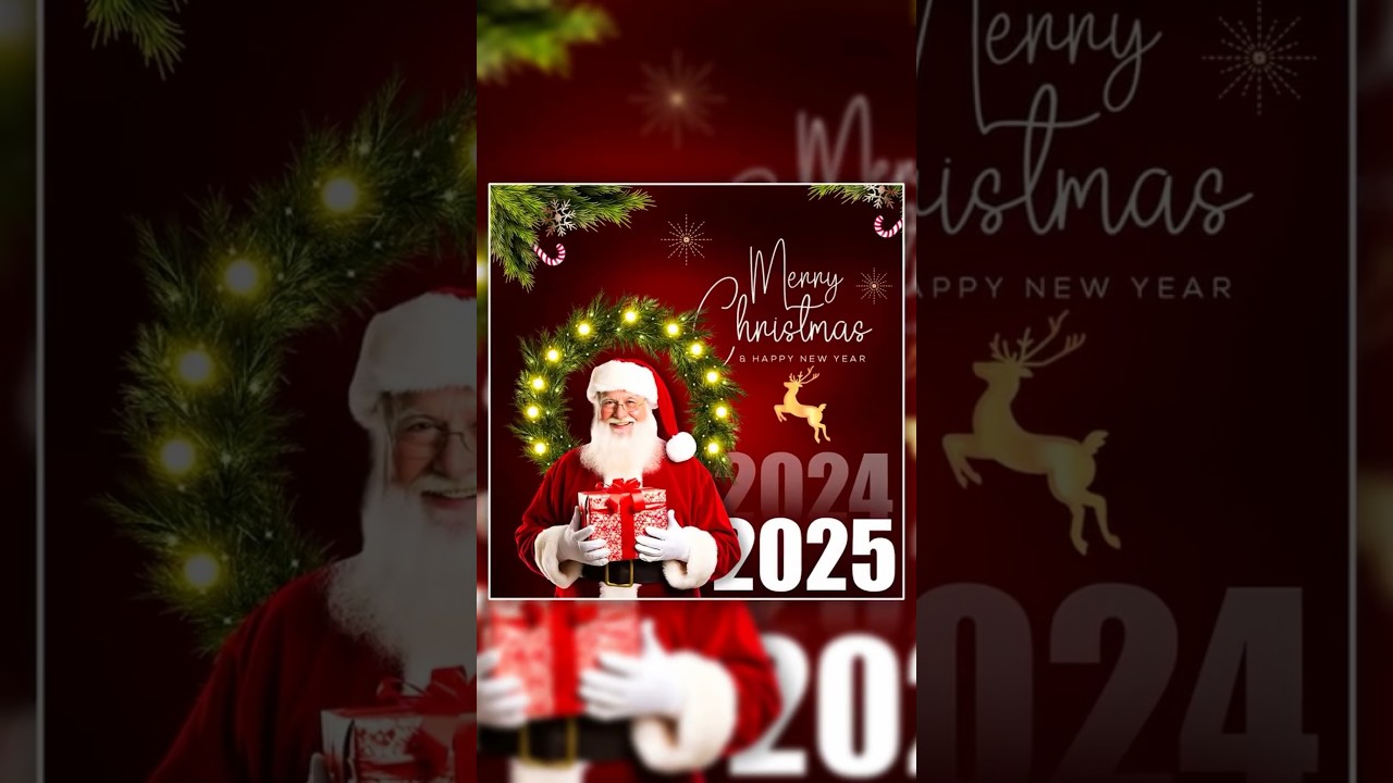 Merry Christmas Wishing Post Design in Photoshop | Graphic Design