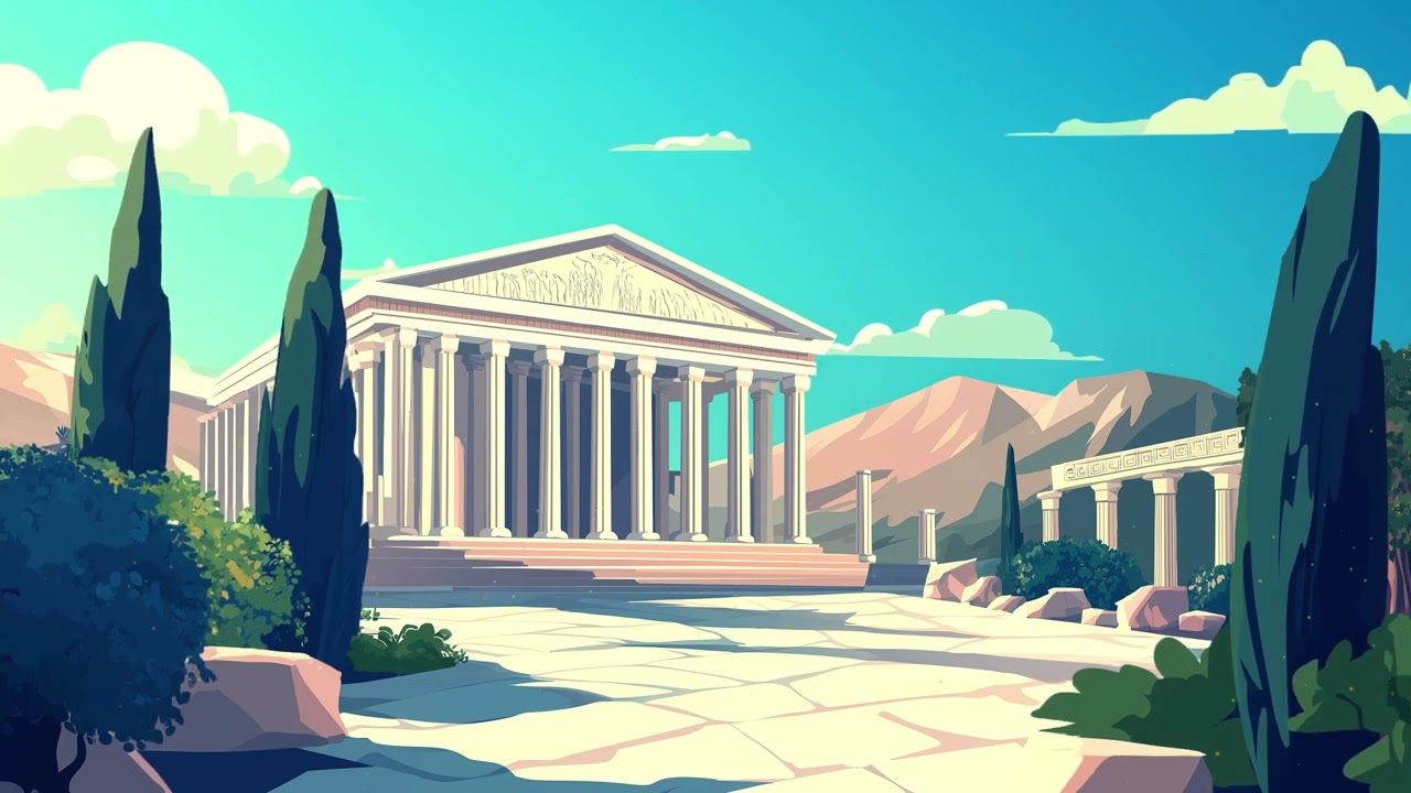 Ancient Greece Background 🏛️  - Royalty FREE ✅ | SAG Backgrounds 🎬 - Free Animated Background