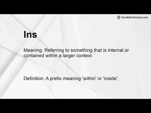 Ins Meaning