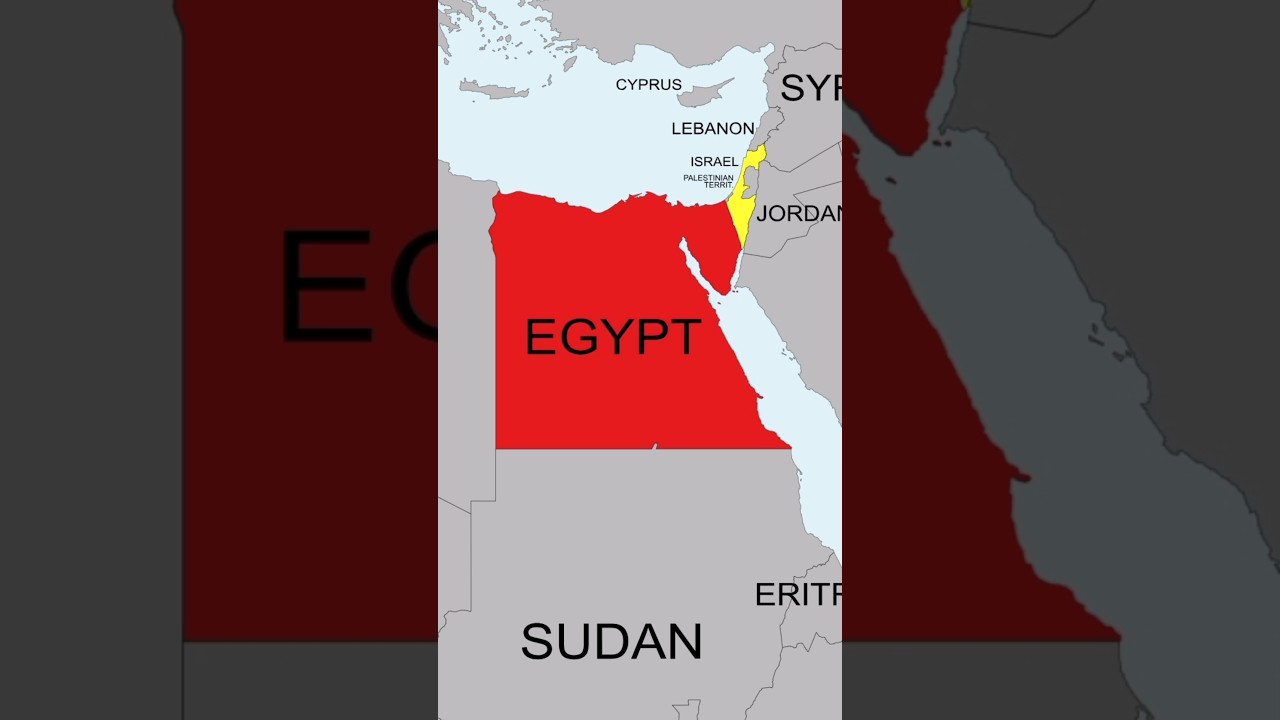 Egypt and Israeli map. #trending #geographythroughmaps #worldmap #mapguide