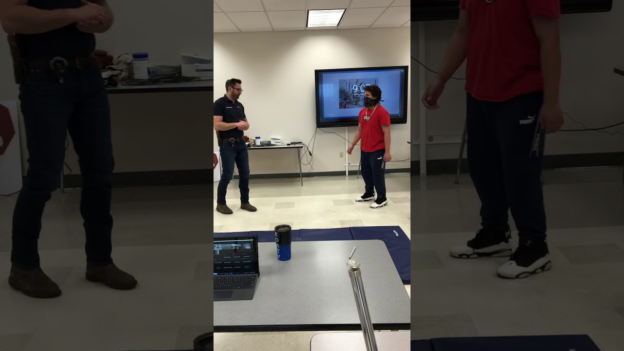 Complaint standing handcuffing