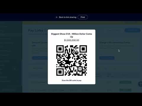 Create a custom Wix QR pay link for art shows