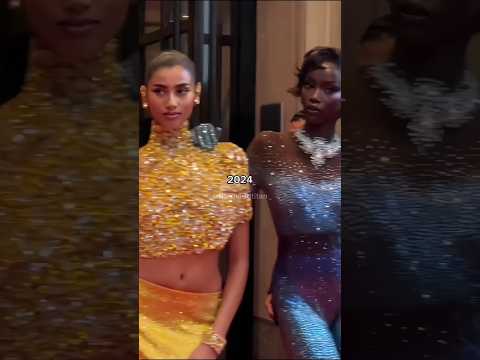 Swarovski Girls in 2025 vs 2024 met gala looks #shorts #metgala #anokyai #alexconsani #fashion