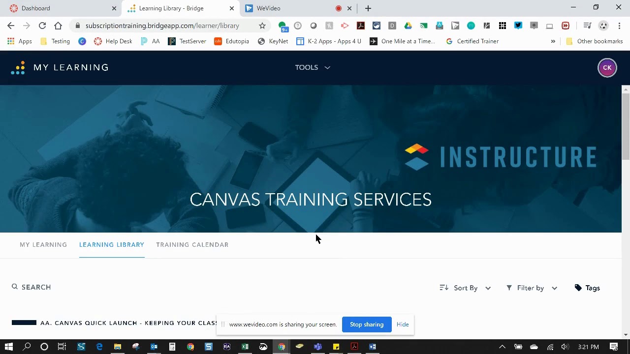 Using the Canvas Training Services Portal