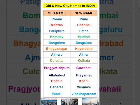 Old vs New City Names of India 🇮🇳 #oldvsnew #shorts