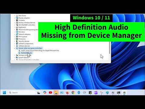 High Definition Audio Missing from Device Manager | How to FIX | Windows 10/11