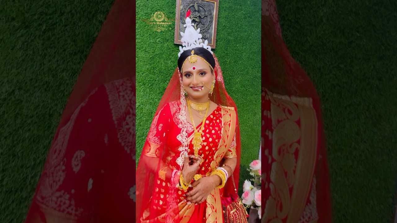 Real Bengali bride ❤️ #bengalibride #makeup #tutorial #youtube #shorts #ytshorts #viral #bridal ❤️