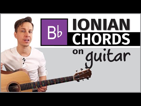Guitar // Chords in the Key of Bb (Ionian)