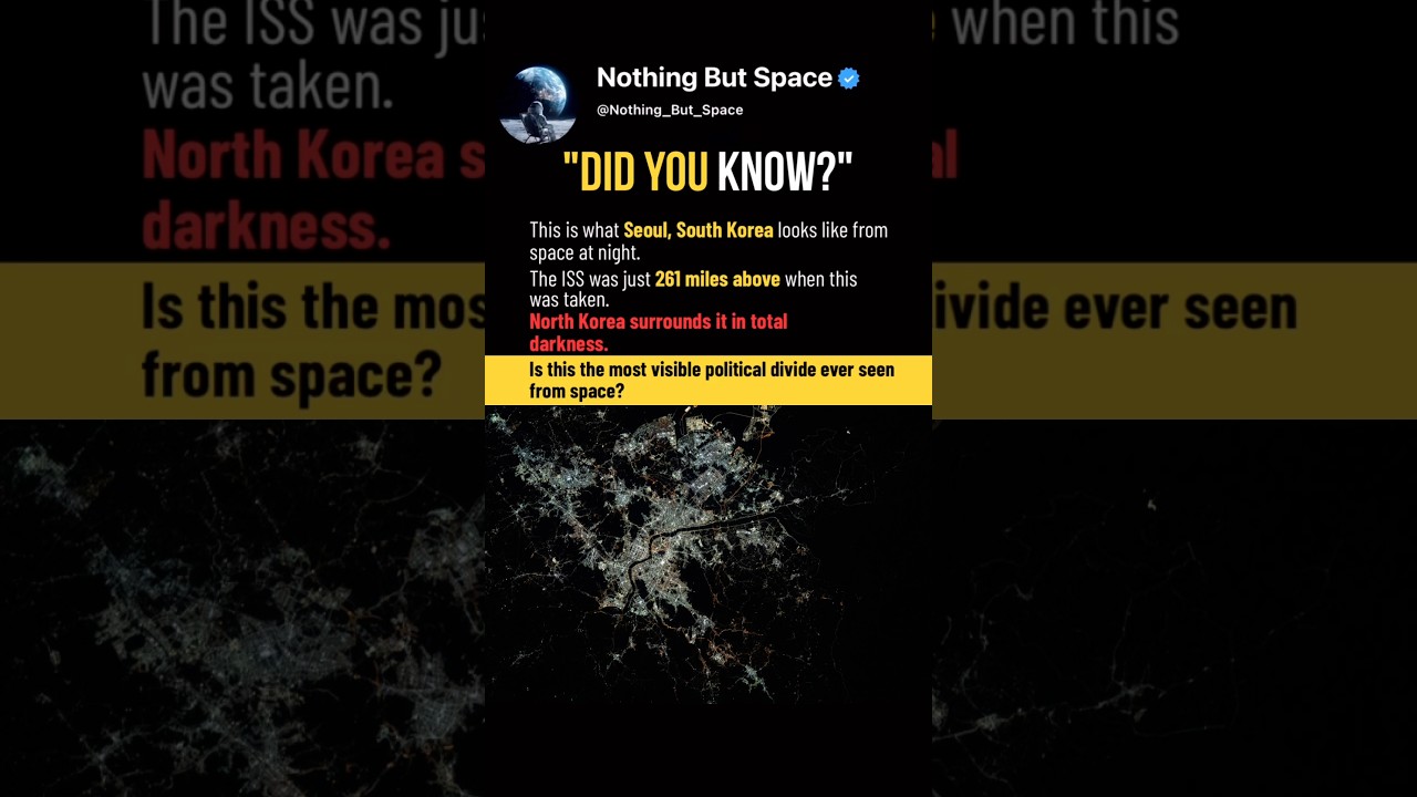 This Is What Seoul Looks Like    From Space At Night #spaceexploration #space #shorts