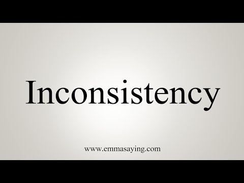 How To Say Inconsistency
