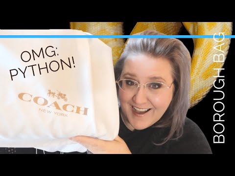 Discontinued (oh no!) Coach Turnlock Borough Bag in Python REVEAL