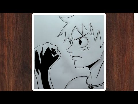 Anime drawing | How to Draw Luffy Using Haki step by step | One Piece | Luffy drawing easy