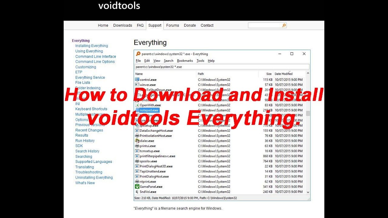 How to Download and Install Voidtools Everything.