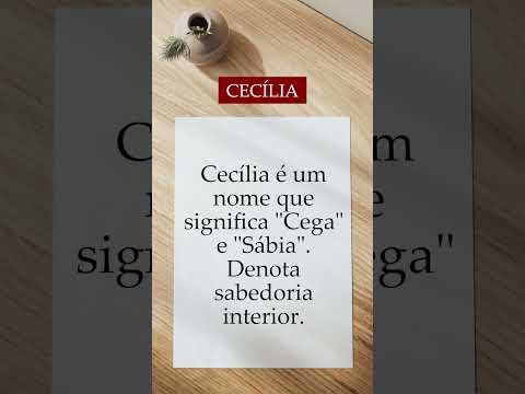 Significado do nome Cecília - Origem do Nome #shorts #significado