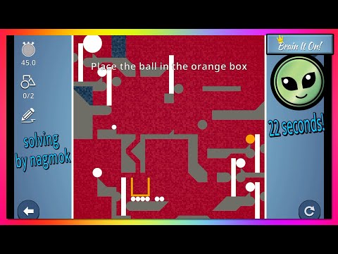 Brain It On! Community puzzle/level: "08.1_Convey a Dot" from "OkngRyt" solved by nagmok