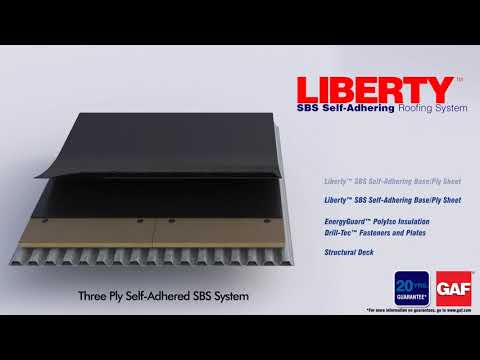 Liberty Three Ply Self-Adhered SBS System | GAF Illustration