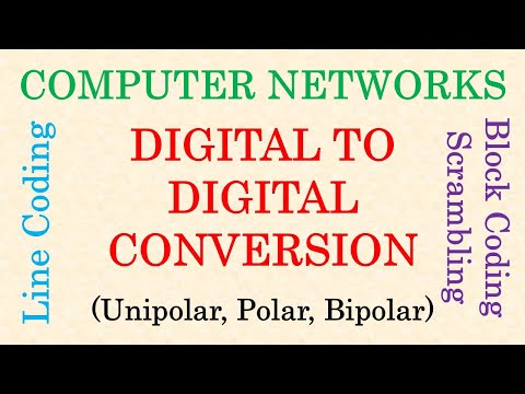 Computer Networks || Digital to Digital Conversion | Unipolar | Polar | Bipolar | Manchester | NRZ