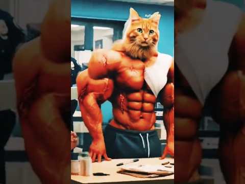 Fitness Ai Cat Bodybuilder Story 😧|#shorts #cat #cute