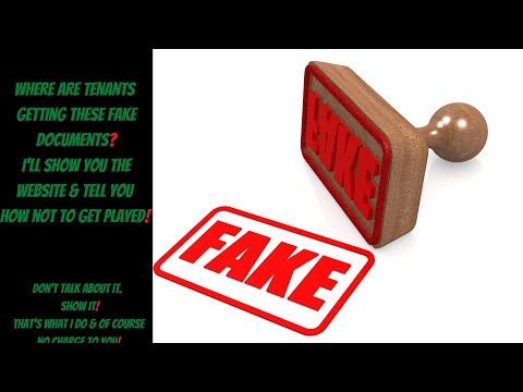 Beware of scamming tenants using fake documents during the application process