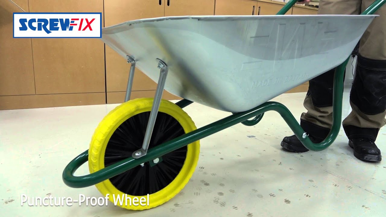 Screwfix -   WALSALL EASILOAD PUNCTURE-PROOF WHEELBARROW GALVANISED 85LTR