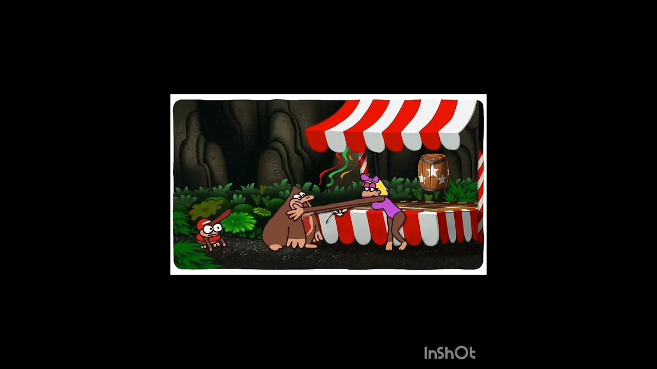Candy Kong eats Donkey Kong (Female Monkey Vore/Female Ape Vore)