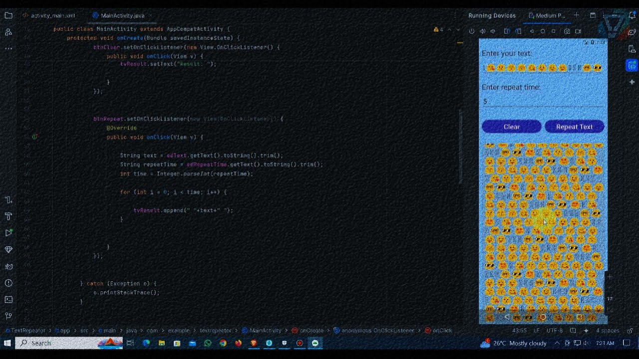 How to build a Text Repeater app on Android Studio | Learn Together #learn_together #android_studio