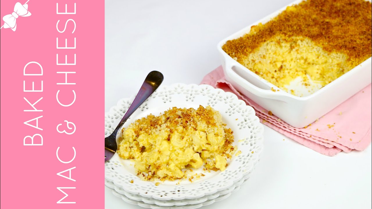 How To Make THE BEST Baked Mac and Cheese with Breadcrumb Topping // Lindsay Ann Bakes