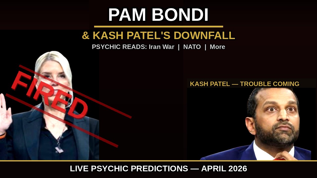 Psychic Predictions: Pam Bondi FIRED, Iran War & Kash Patel's Downfall